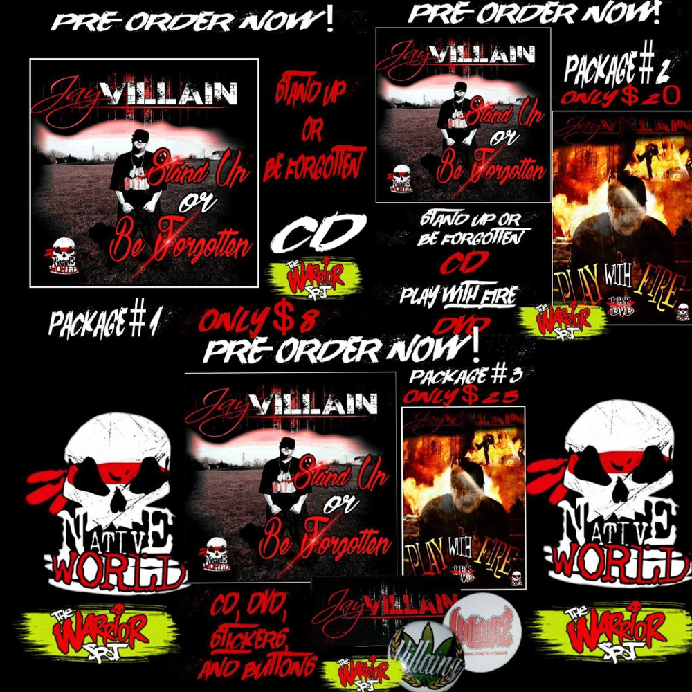 Jay Villain's "Stand Up Or Be Forgotten" Pre-order Packages ...