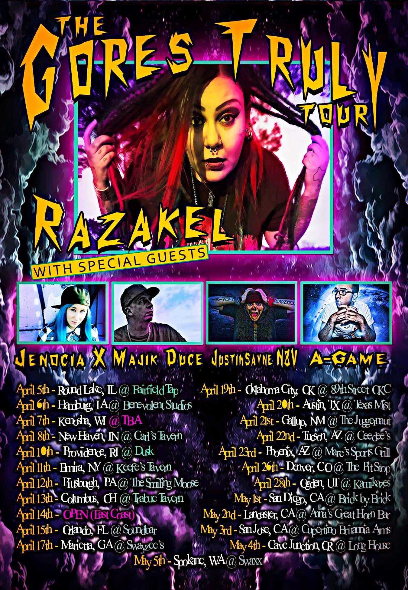 Dates Released for Razakel's "Gores Truly" Tour - Faygoluvers | Faygoluvers