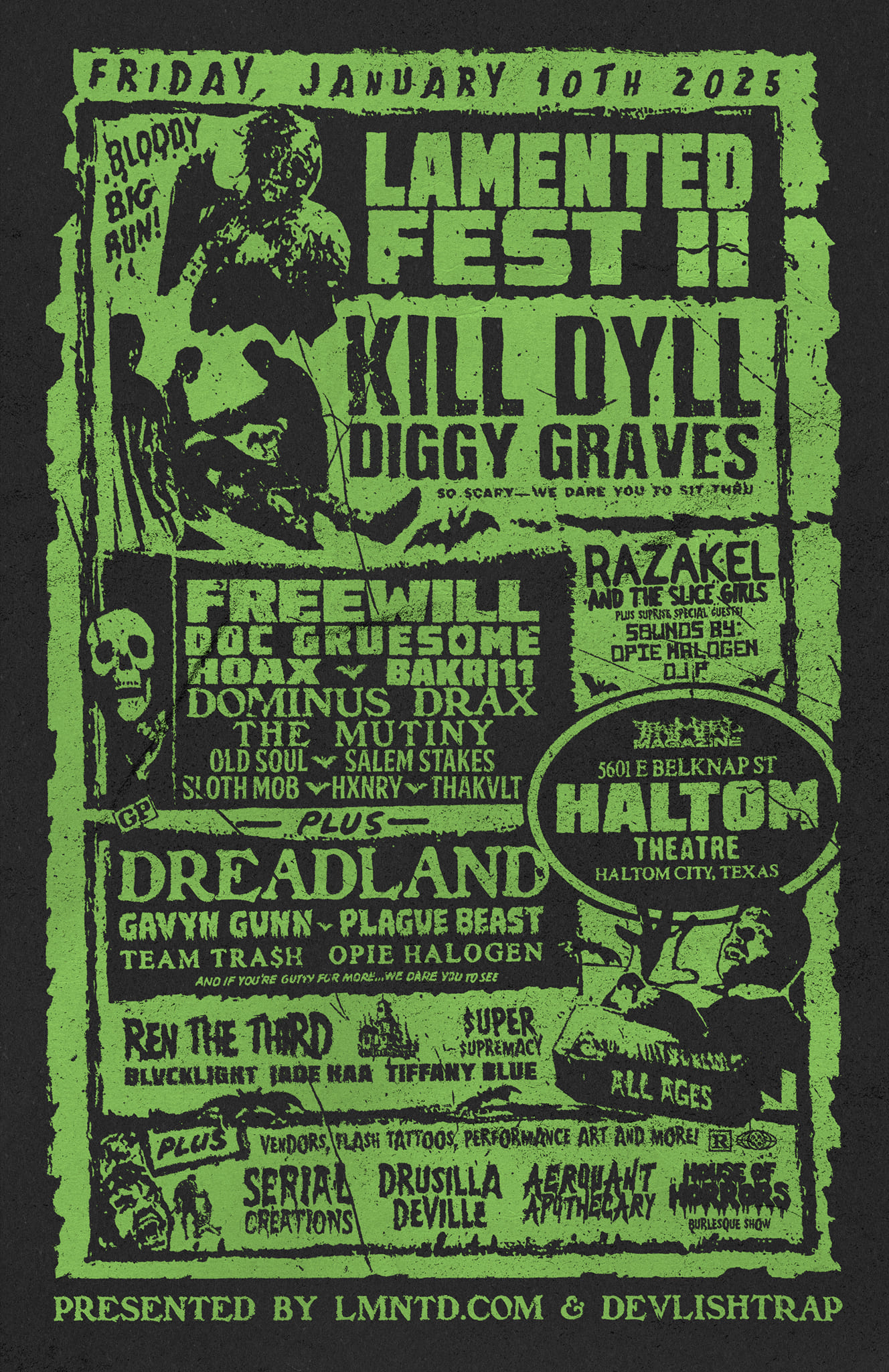 LAMENTED FEST II Announced w/ FREEWILL, Razakel, Doc Gruesome & More ...